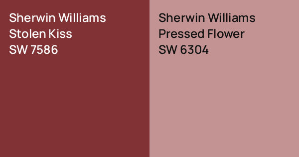 Sherwin Williams Stolen Kiss vs. Sherwin Williams Pressed Flower comparison