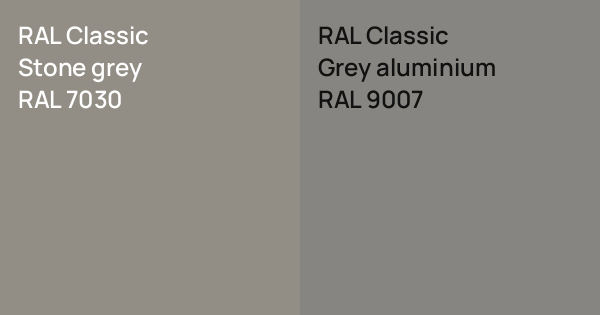 RAL Classic Stone grey vs. RAL Classic Grey aluminium comparison