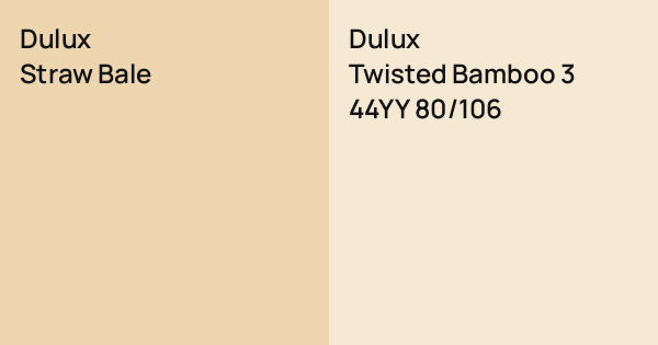 Dulux Straw Bale vs. Dulux Twisted Bamboo 3 comparison