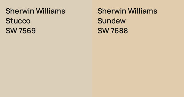 Sherwin Williams Stucco vs. Sherwin Williams Sundew comparison