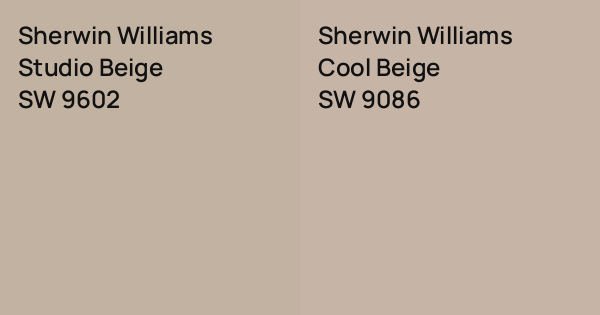 Sherwin Williams Studio Beige vs. Sherwin Williams Cool Beige comparison