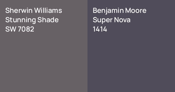 Sherwin Williams Stunning Shade vs. Benjamin Moore Super Nova comparison