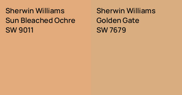 Sherwin Williams Sun Bleached Ochre vs. Sherwin Williams Golden Gate ...