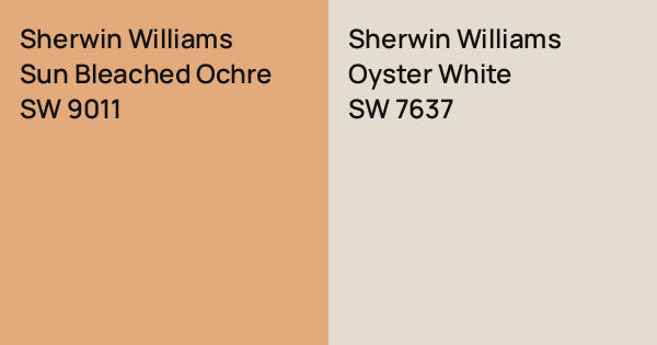 Sherwin Williams Sun Bleached Ochre vs. Sherwin Williams Oyster White ...