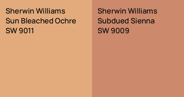 Sherwin Williams Sun Bleached Ochre vs. Sherwin Williams Subdued Sienna ...