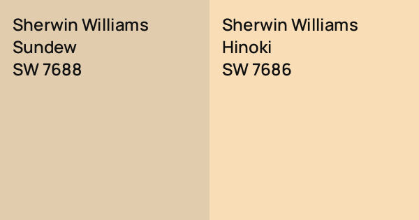 Sherwin Williams Sundew vs. Sherwin Williams Hinoki comparison