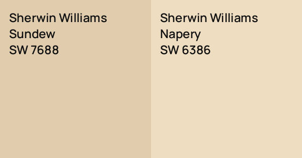Sherwin Williams Sundew vs. Sherwin Williams Napery comparison