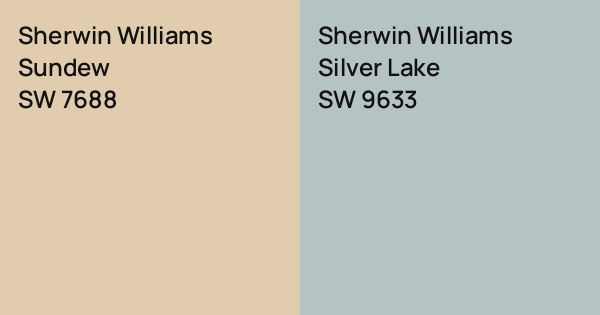 Sherwin Williams Sundew vs. Sherwin Williams Silver Lake comparison