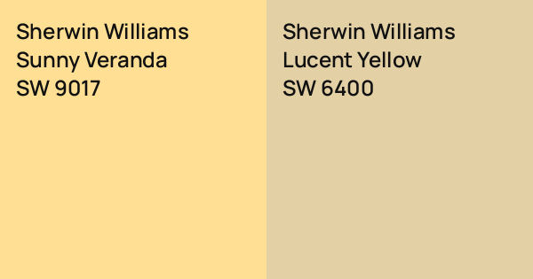 Sherwin Williams Sunny Veranda vs. Sherwin Williams Lucent Yellow ...