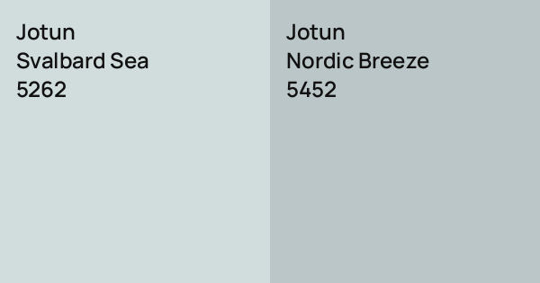 Jotun Svalbard Sea vs. Jotun Nordic Breeze comparison