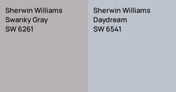 Sherwin Williams Swanky Gray vs. Sherwin Williams Daydream comparison