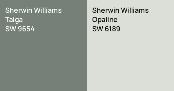 Sherwin Williams Taiga vs. Sherwin Williams Opaline comparison