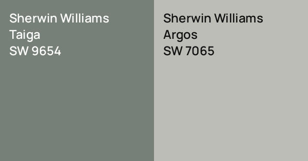 Sherwin Williams Taiga vs. Sherwin Williams Argos comparison