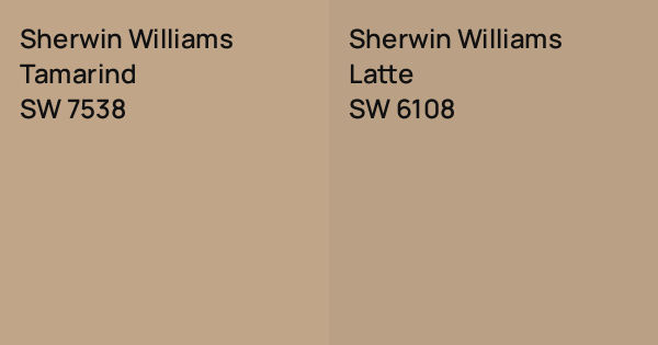 Sherwin Williams Tamarind vs. Sherwin Williams Latte comparison