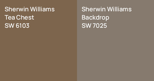 Sherwin Williams Tea Chest vs. Sherwin Williams Backdrop comparison