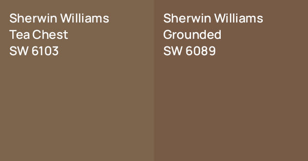 Sherwin Williams Tea Chest vs. Sherwin Williams Grounded comparison