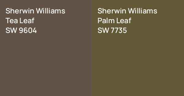 Sherwin Williams Tea Leaf vs. Sherwin Williams Palm Leaf comparison