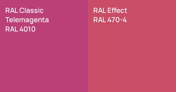 RAL Classic Telemagenta vs. RAL Effect RAL 470-4 comparison