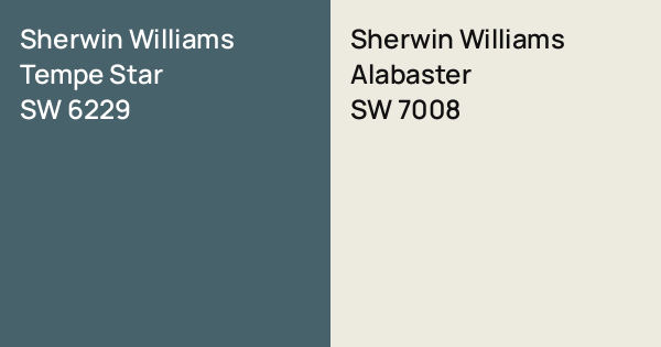 Sherwin Williams Tempe Star vs. Sherwin Williams Alabaster comparison