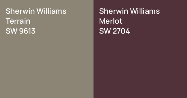 Sherwin Williams Terrain vs. Sherwin Williams Merlot comparison