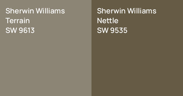 Sherwin Williams Terrain vs. Sherwin Williams Nettle comparison