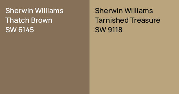 Sherwin Williams Thatch Brown vs. Sherwin Williams Tarnished Treasure ...