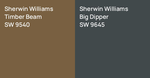 Sherwin Williams Timber Beam vs. Sherwin Williams Big Dipper comparison