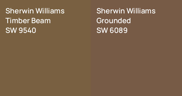 Sherwin Williams Timber Beam vs. Sherwin Williams Grounded comparison