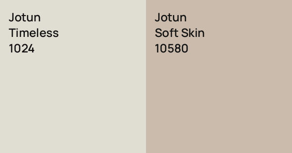 Jotun Timeless vs. Jotun Soft Skin comparison