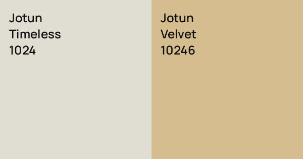 Jotun Timeless vs. Jotun Velvet comparison