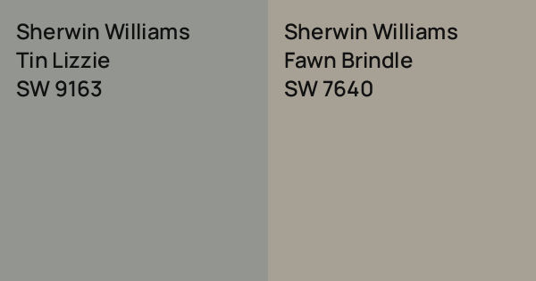 Sherwin Williams Tin Lizzie vs. Sherwin Williams Fawn Brindle comparison