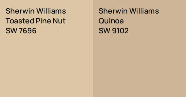 Sherwin Williams Toasted Pine Nut vs. Sherwin Williams Quinoa comparison