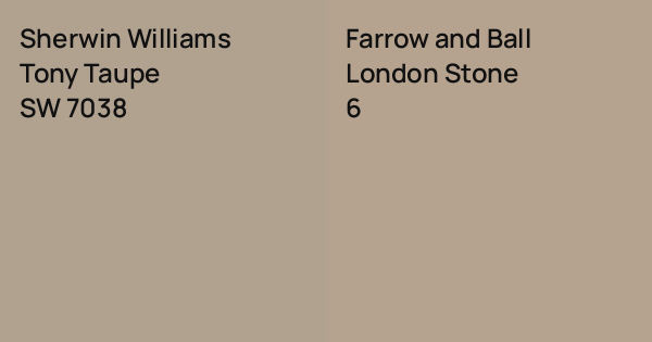 Sherwin Williams Tony Taupe vs. Farrow and Ball London Stone comparison
