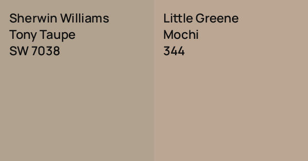 Sherwin Williams Tony Taupe vs. Little Greene Mochi comparison