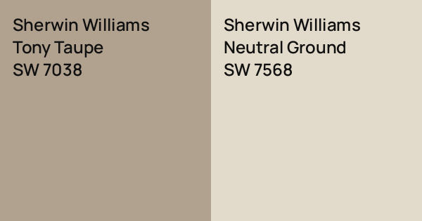 Sherwin Williams Tony Taupe vs. Sherwin Williams Neutral Ground comparison