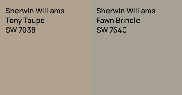 Sherwin Williams Tony Taupe vs. Sherwin Williams Fawn Brindle comparison
