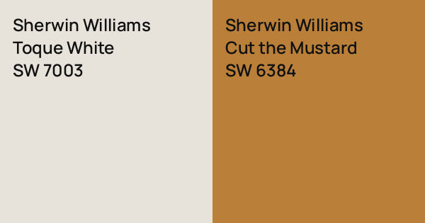 Sherwin Williams Toque White vs. Sherwin Williams Cut the Mustard ...