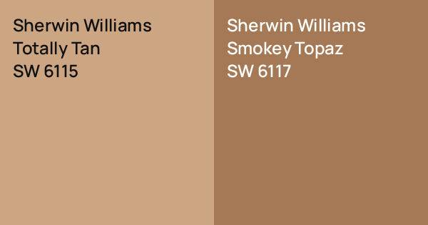 Sherwin Williams Totally Tan vs. Sherwin Williams Smokey Topaz comparison