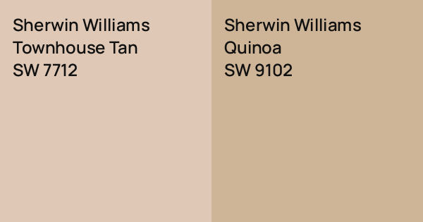 Sherwin Williams Townhouse Tan vs. Sherwin Williams Quinoa comparison