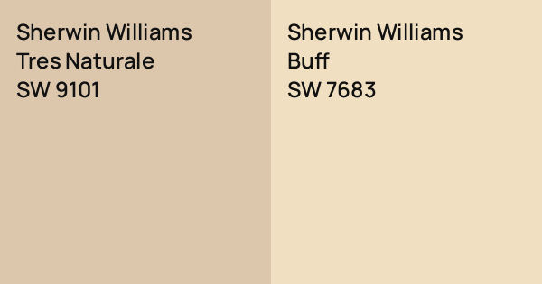 Sherwin Williams Tres Naturale vs. Sherwin Williams Buff comparison