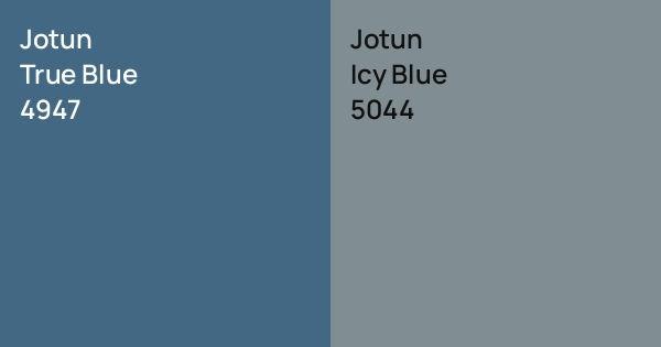 Jotun True Blue vs. Jotun Icy Blue comparison