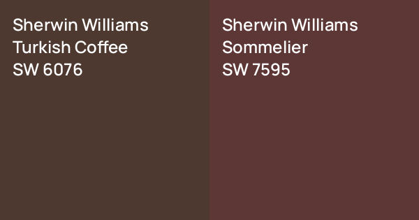 Sherwin Williams Turkish Coffee vs. Sherwin Williams Sommelier comparison