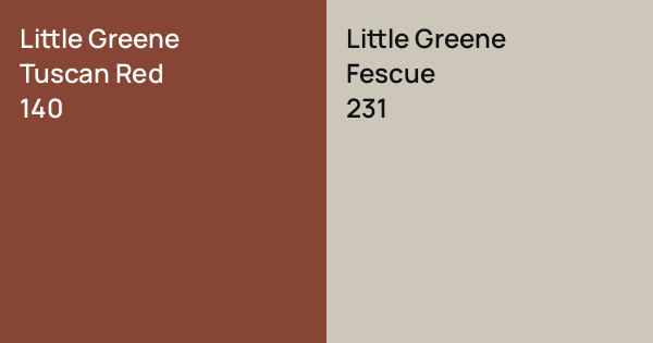 Little Greene Tuscan Red vs. Little Greene Fescue comparison