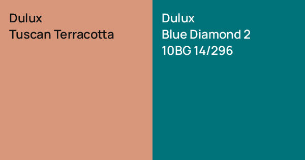 Dulux Tuscan Terracotta vs. Dulux Blue Diamond 2 comparison
