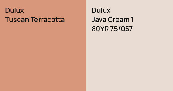 Dulux Tuscan Terracotta vs. Dulux Java Cream 1 comparison
