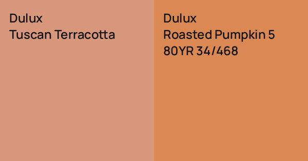 Dulux Tuscan Terracotta vs. Dulux Roasted Pumpkin 5 comparison