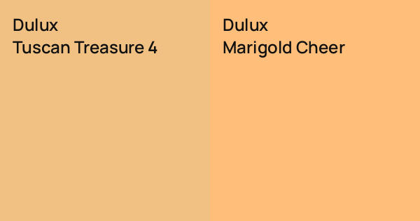 Dulux Tuscan Treasure 4 vs. Dulux Marigold Cheer comparison