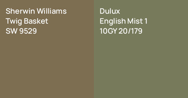 Sherwin Williams Twig Basket vs. Dulux English Mist 1 comparison