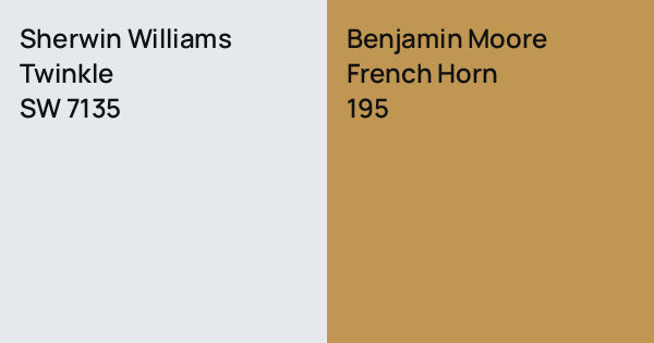 Sherwin Williams Twinkle vs. Benjamin Moore French Horn comparison