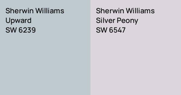 Sherwin Williams Upward vs. Sherwin Williams Silver Peony comparison